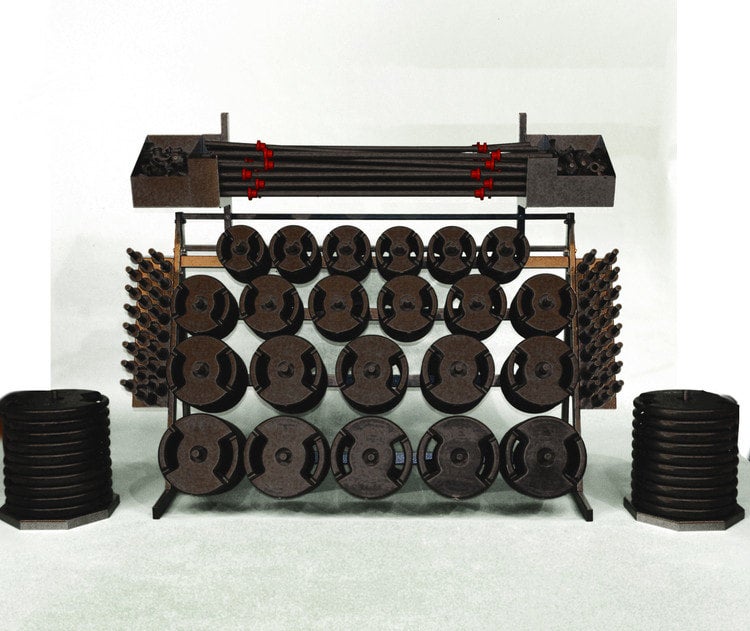 GROUP FITNESS STORAGE RACK (SILVER) F3019W2 | Step Fitness