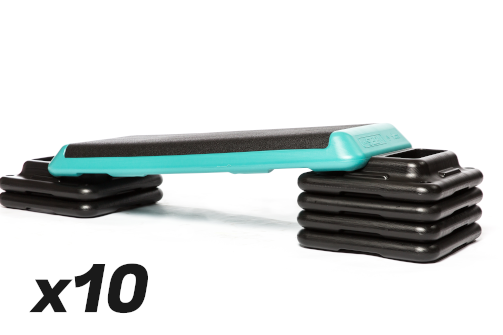 ORIGINAL STEP / UNIVERSAL - 10-PACK (TEAL/BLACK) | Step Fitness