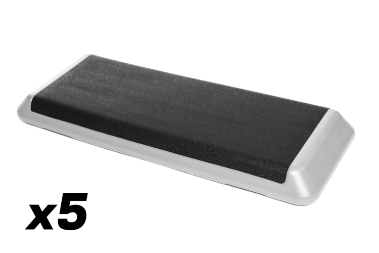 ORIGINAL STEP PLATFORMS - 5-PACK (SILVER) F1107W | Step Fitness