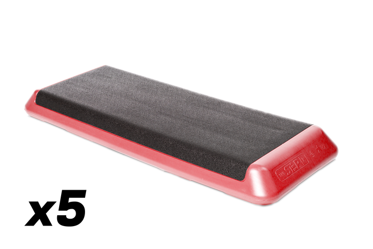 ORIGINAL STEP PLATFORMS - 5-PACK (RED) F1116W | Step Fitness